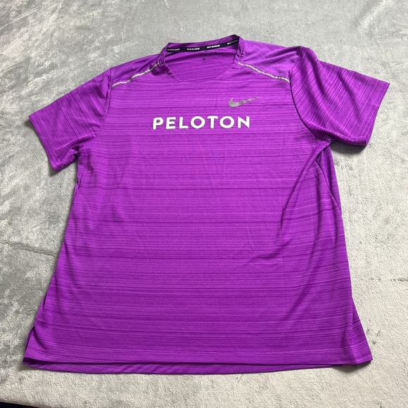 Peloton | Shirts | Peloton Nike Running Dri Fit Shirt Mens Xl Purple ...